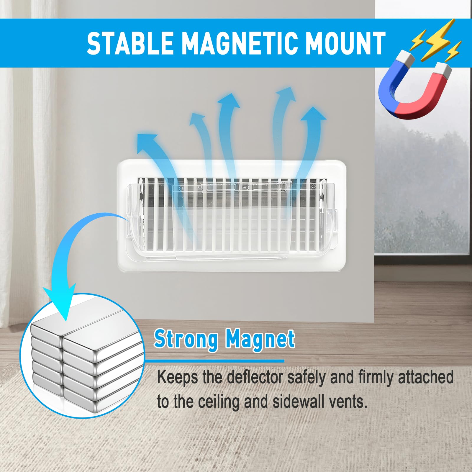 Snapklik.com : Heat & Air Vent Deflector For Floor, Sidewall, And ...