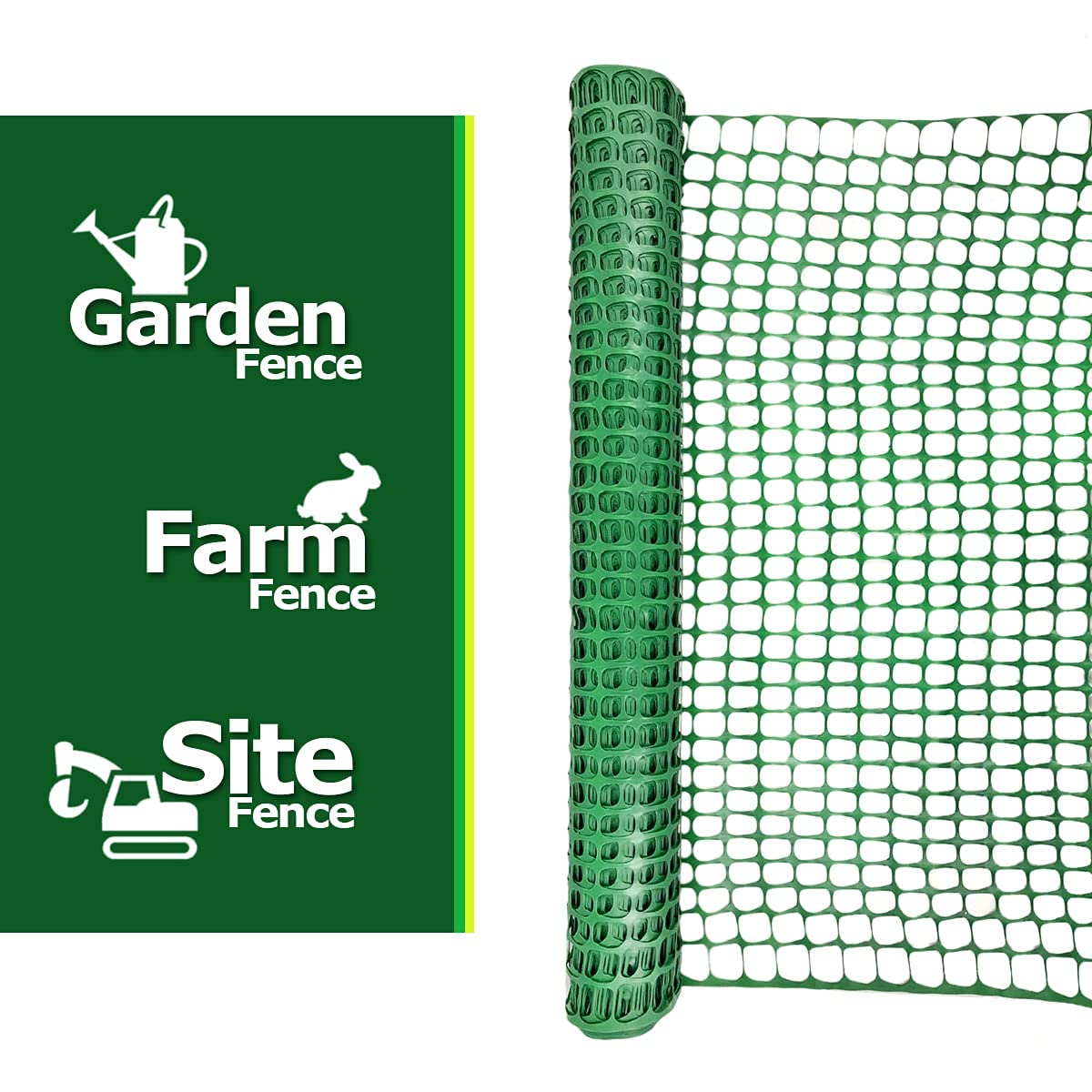 Snapklik.com : Ashman Plastic Mesh Fence, 4x50 Feet, 1 Roll, Green ...