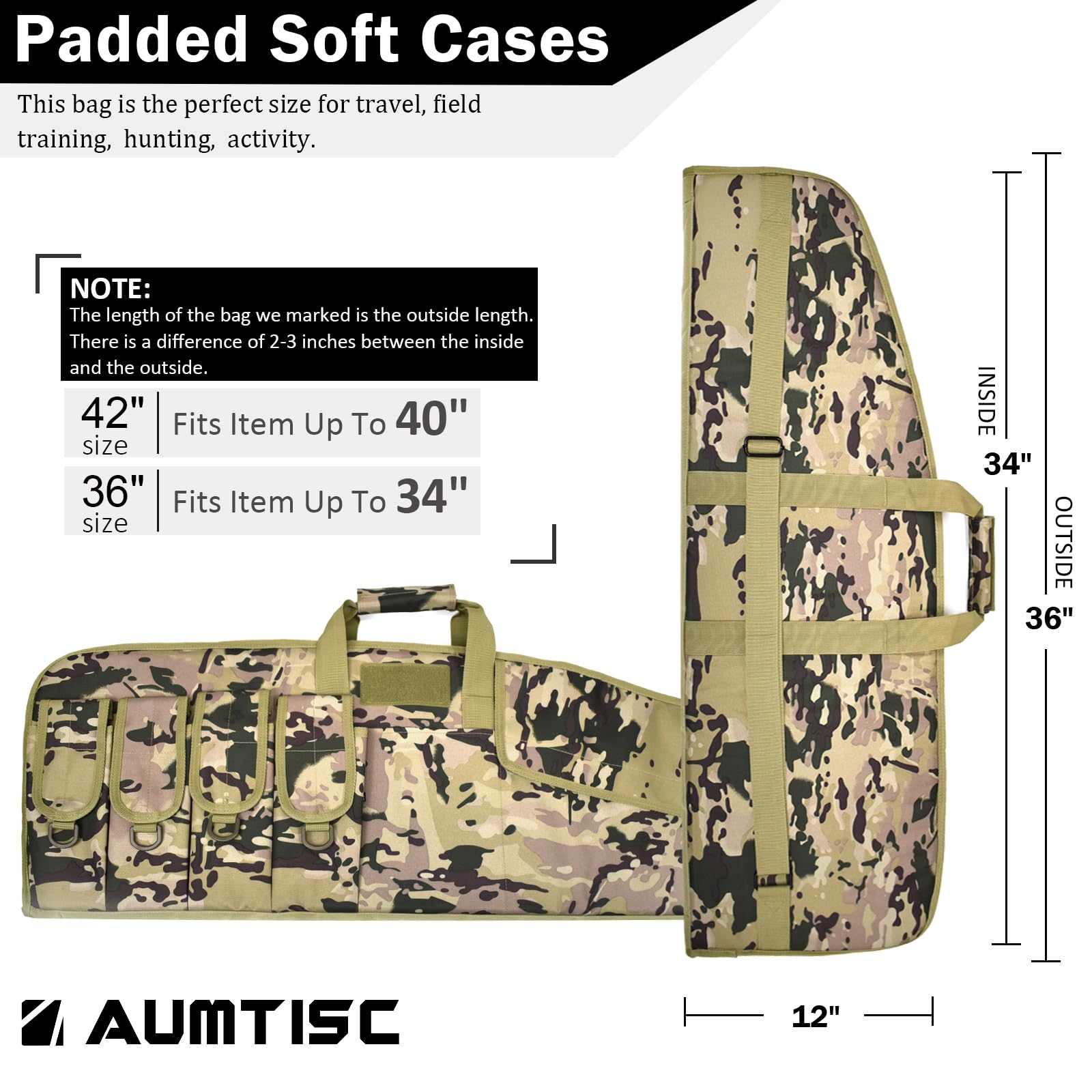 Snapklik.com : AR15 Gun Case Bag, Soft Shot Gun Rifle Carrying Bag ...