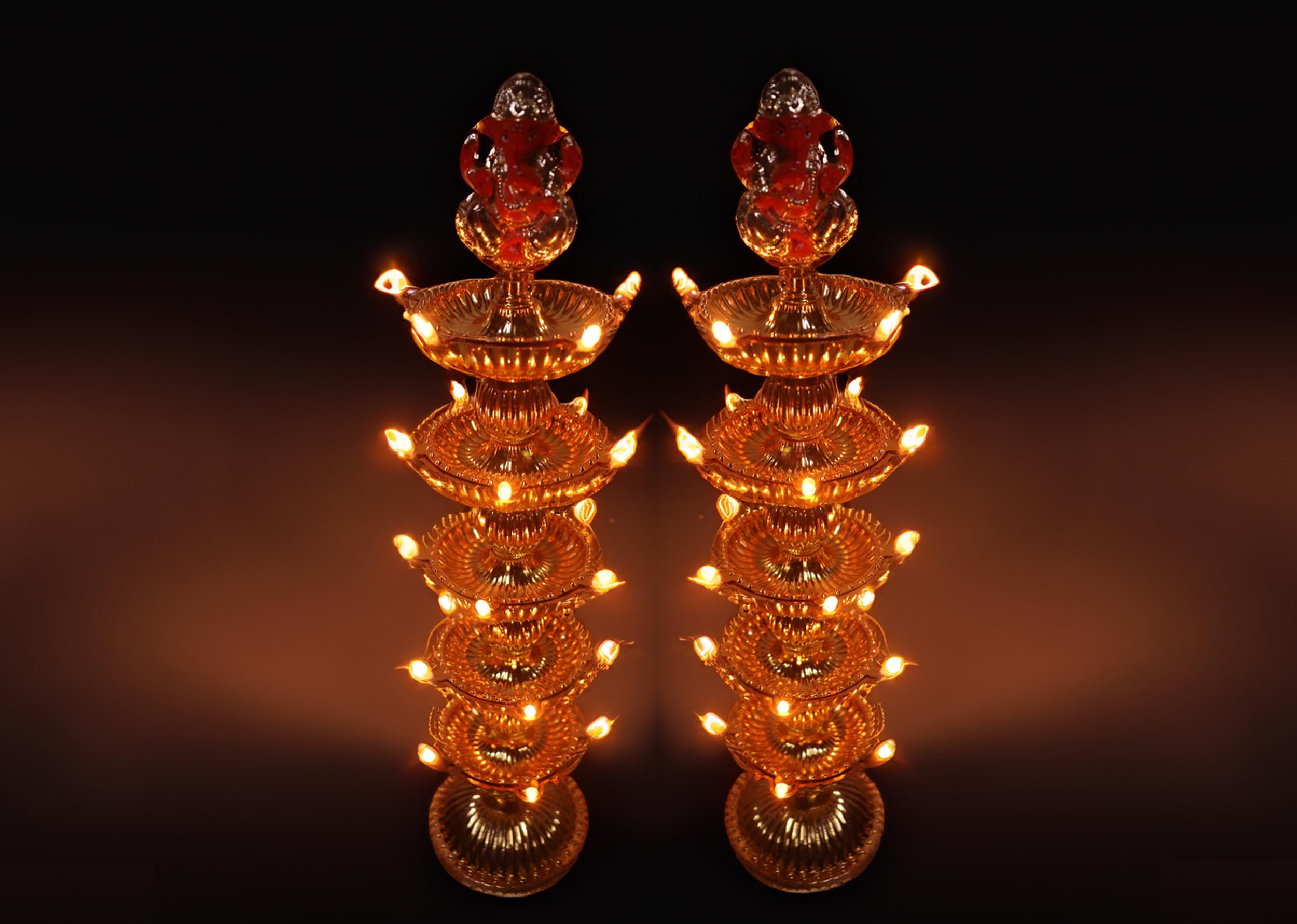 Buy Nabhya Premium 25 Deep Ganesh 5 Layer Electric Diya Deepak Light ...