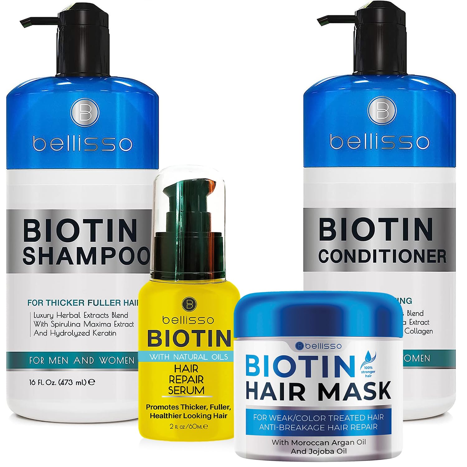 Amazon.com : Biotin Shampoo, Conditioner, Hair Mask and Serum for ...