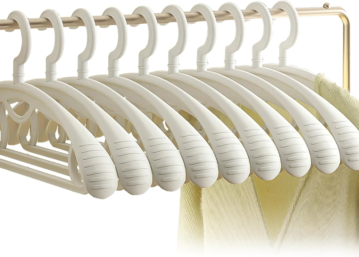 Amazon.com: Plastic Clothes Hanger, Extra Thick Plastic Wide Shoulder ...