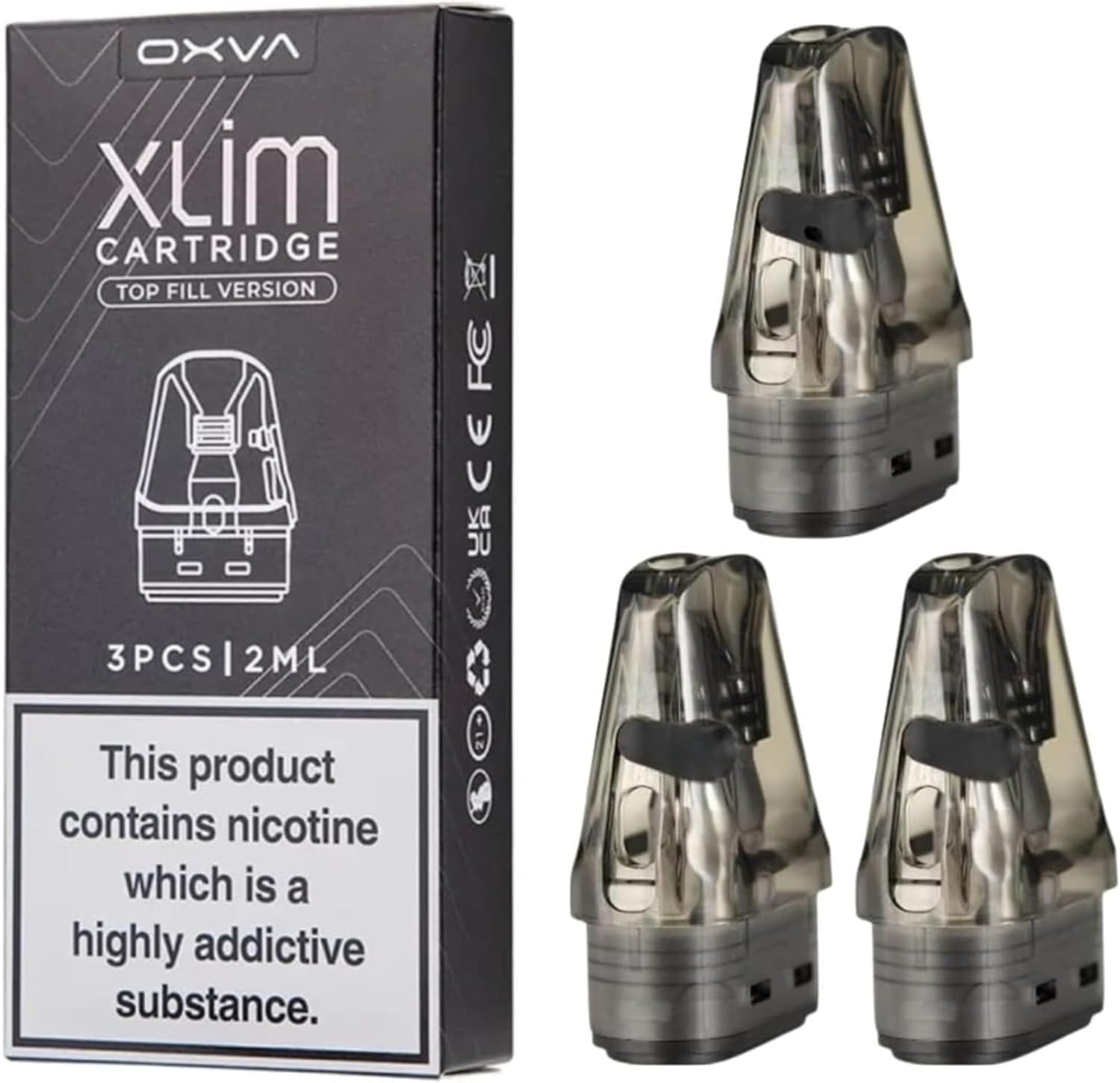 OXVA Xlim Pro Pod Kit 2mL (Gleamy Red) Uses XLIM Pods (V2 & V3) OXVA ...