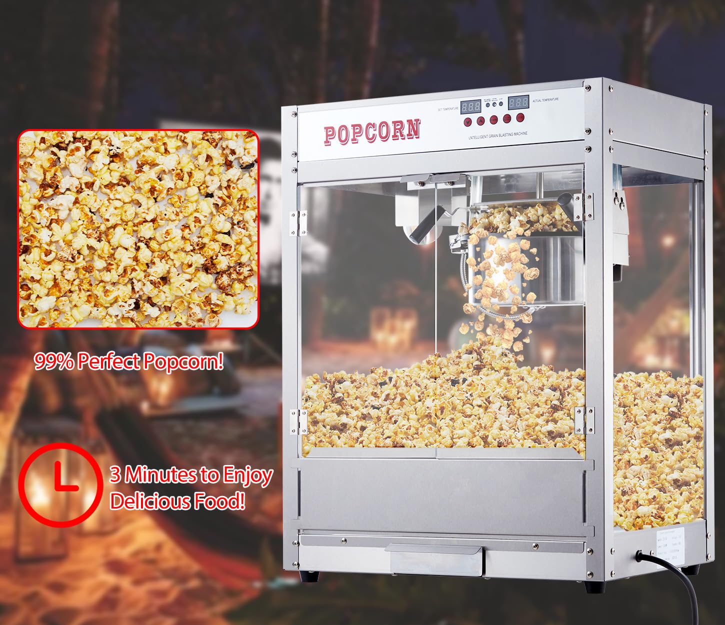 12 OZ Large Popcorn Machine for Movie Night, Commercial Popcorn Popper ...