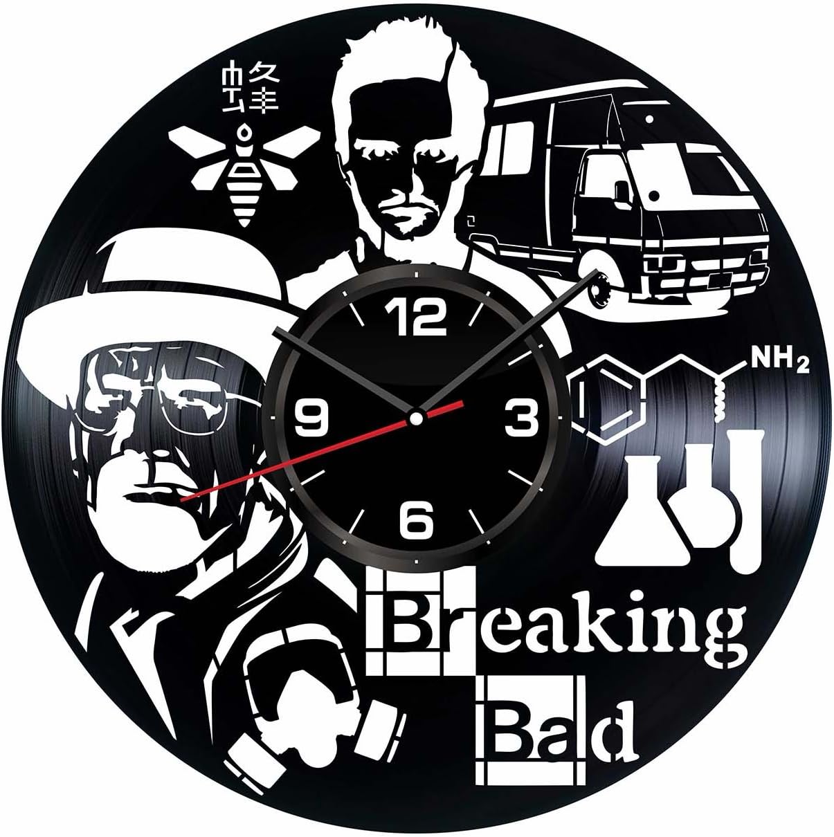 Amazon.com: Breaking Bad Wall Clock Made of Vintage Vinyl Records ...