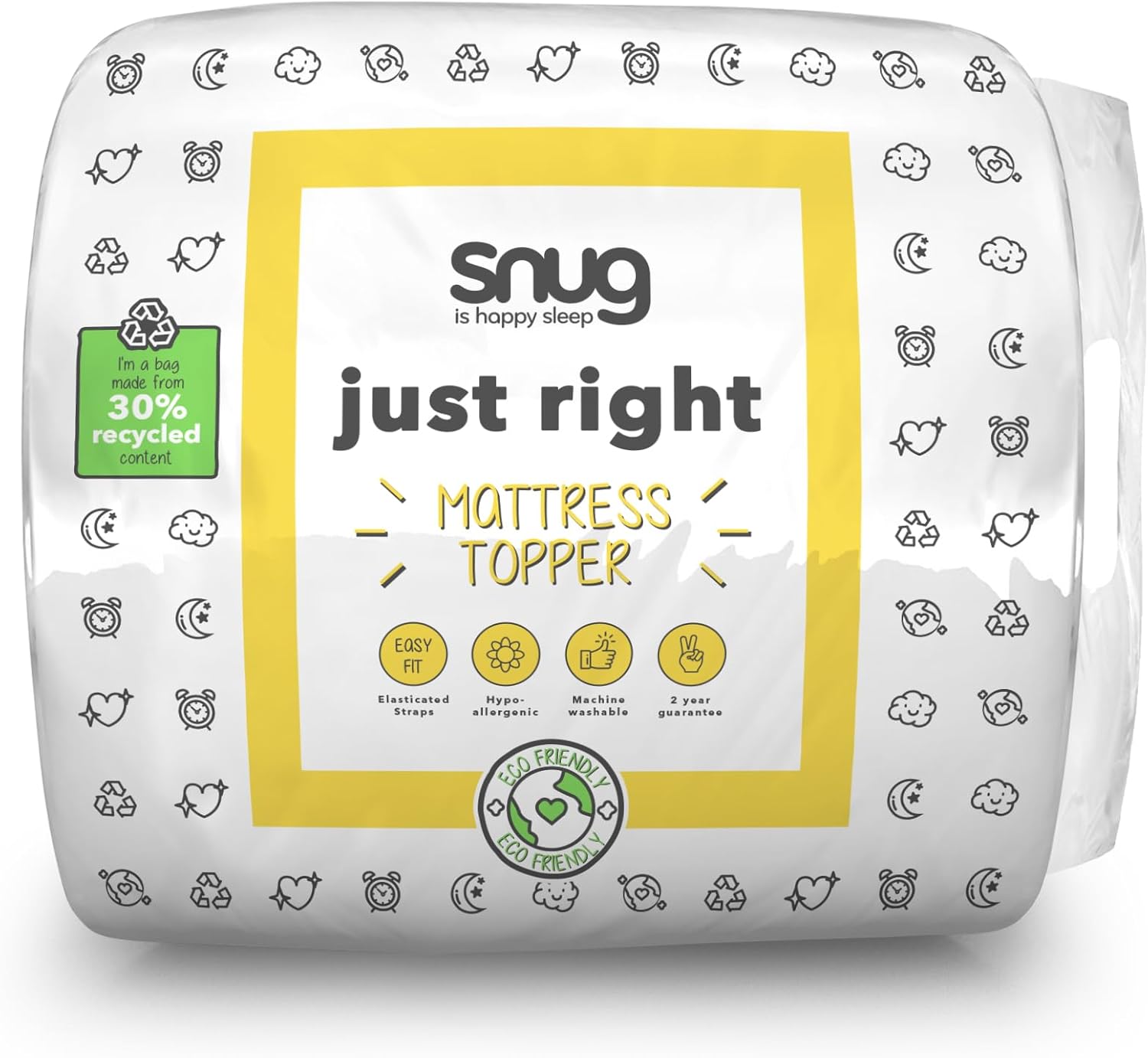Snug Deeply Dreamy Double Mattress Topper - Quilted Soft Comfortable ...