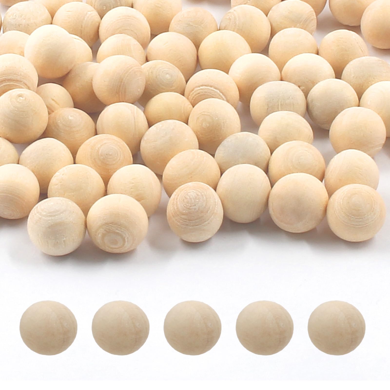 Amazon.com: Uenhoy 100 Pcs Wooden Round Ball 5/16 Inch Unfinished ...