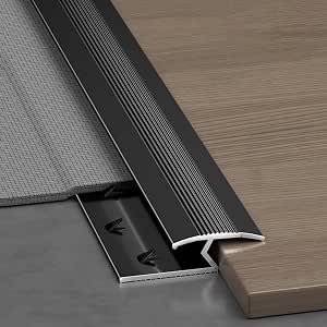 Metal Black Carpet Edge Trim Strip with Barbs, Z Bar Transition Strip ...