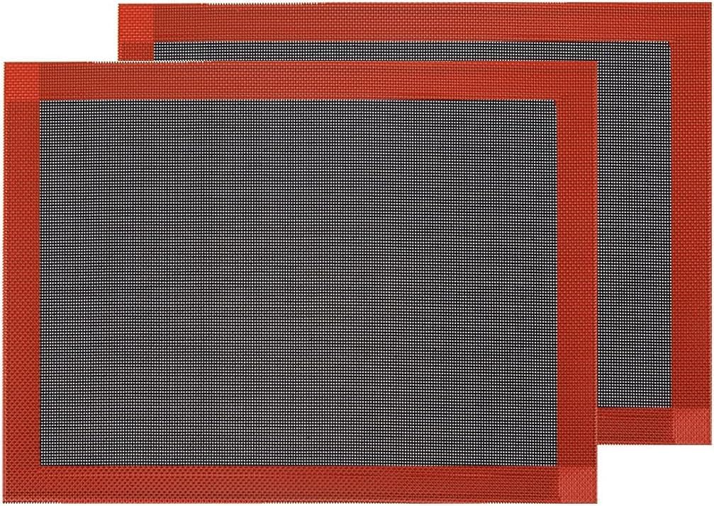 Amazon.com: Hermerlee Perforated Silicone Baking Mats, 2 PCS Eclair ...