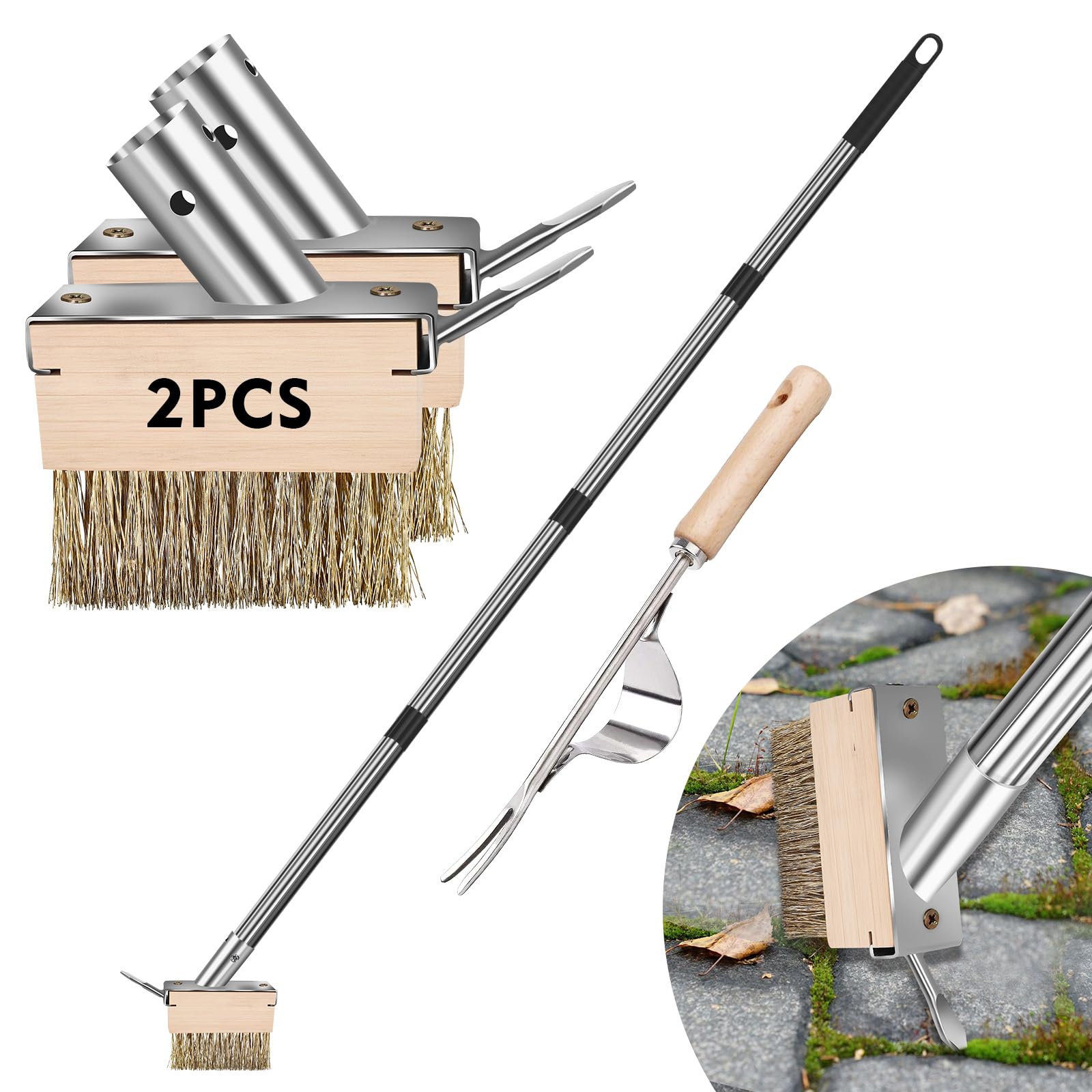 Amazon.com : mcwdoit Crack Weeder Tool, Weed Puller Tool with 2 Heads ...