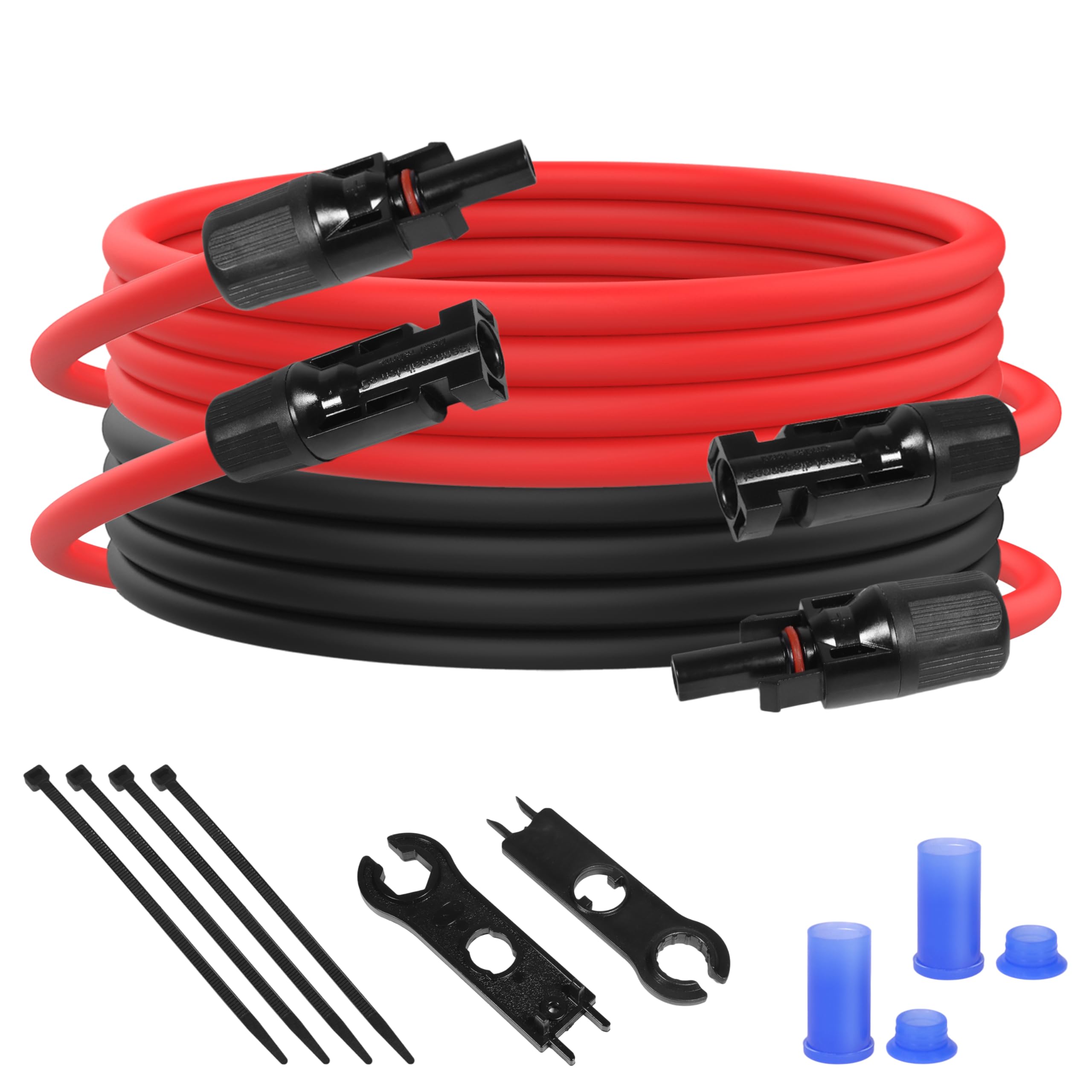 Amazon.com: unrulysoul 10FT 10 AWG Solar Panel Extension Cable, 10AWG ...