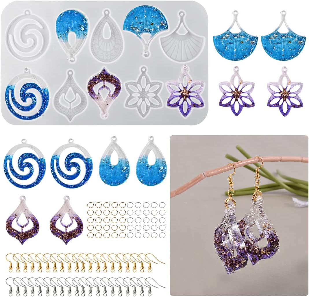 Moule époxy Résine163pcs Kit Resine Epoxy Complet Kit Bijoux Creation