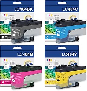 Amazon.com: LC404 High Yield Ink Cartridges (4-Pack, 1BK/1C/1M/1Y ...