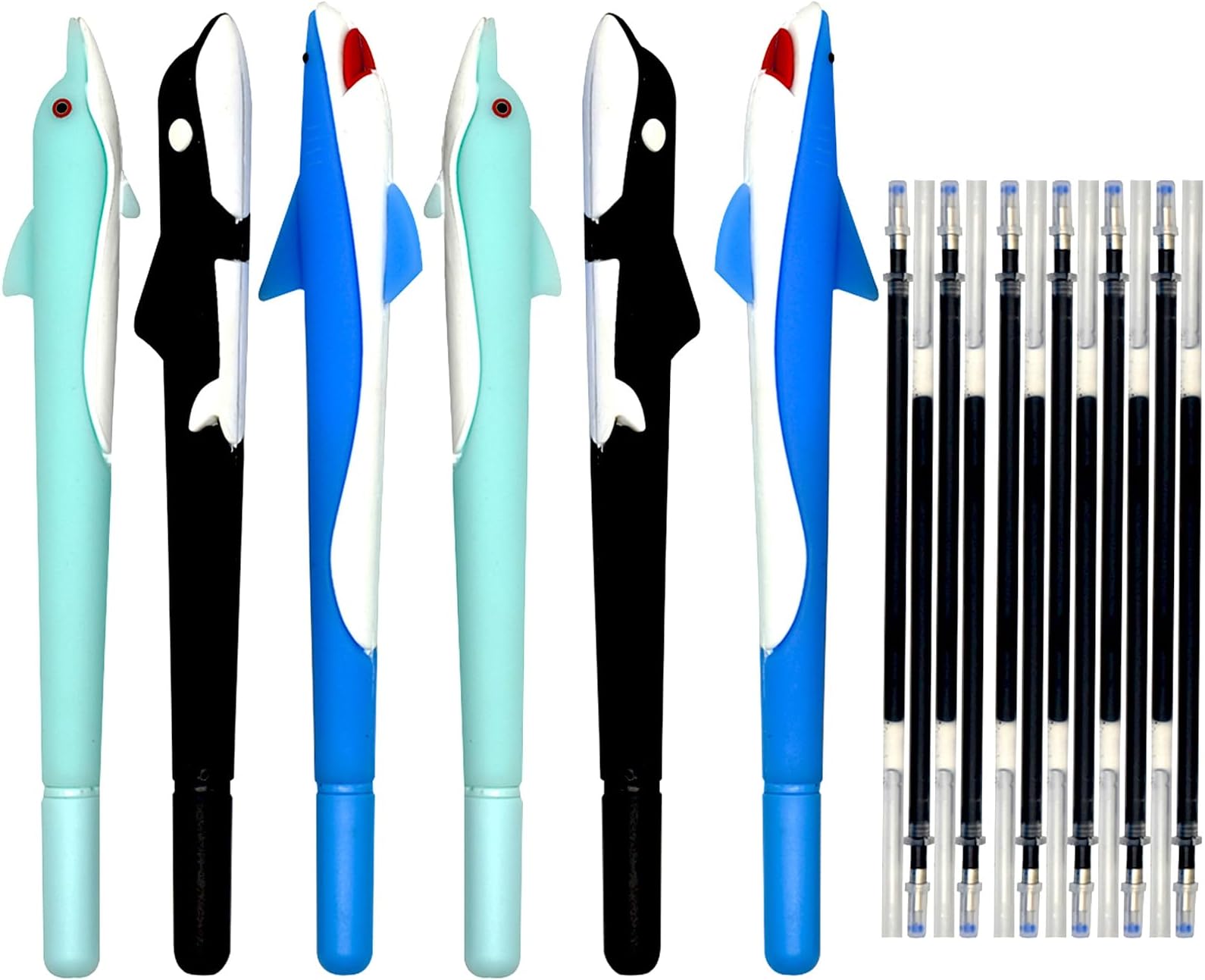 Amazon.com: Lopenle 6PCS Novelty Shark, Killer Whale, Dolphin Silicone ...