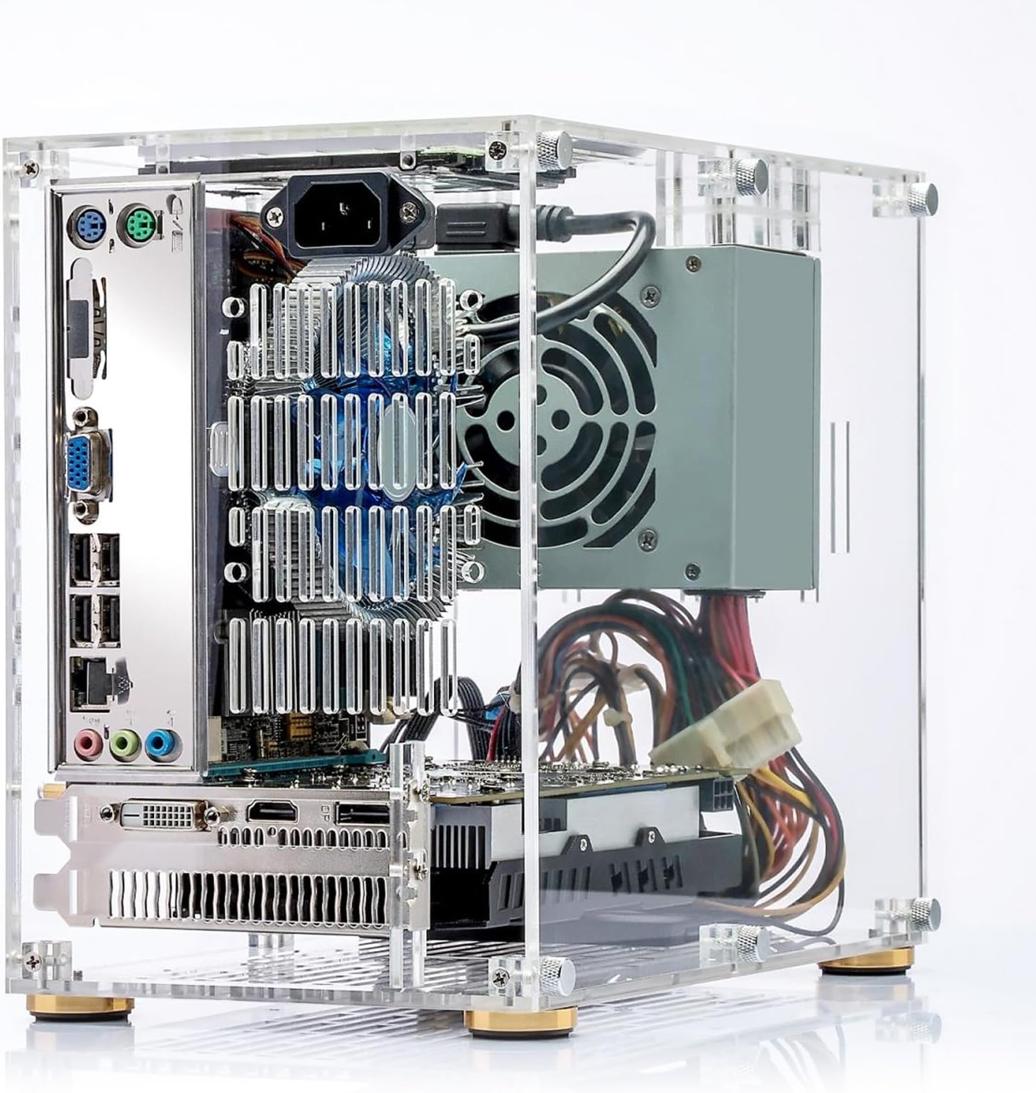 Mini ITX PC Gaming Case, Caja de Computadora de Acrílico Transparente ...