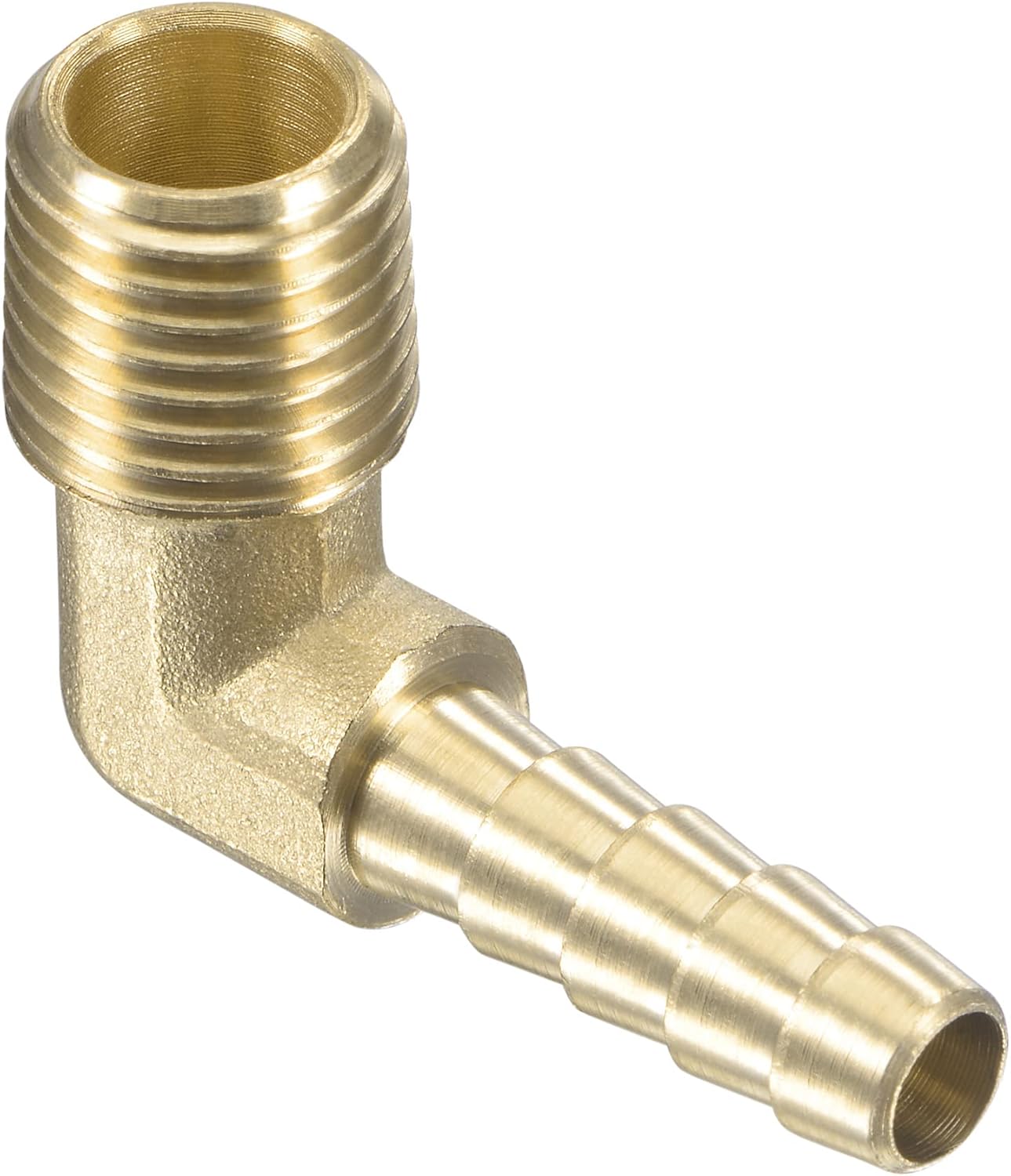 Amazon.com: M METERXITY Brass Hose Barb Fittings - 90 Degree Elbow 1/4 ...