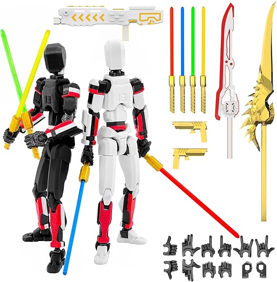 Amazon.com: T13 Action Figure Already Assembled, 2-Pack Multi-Colored ...