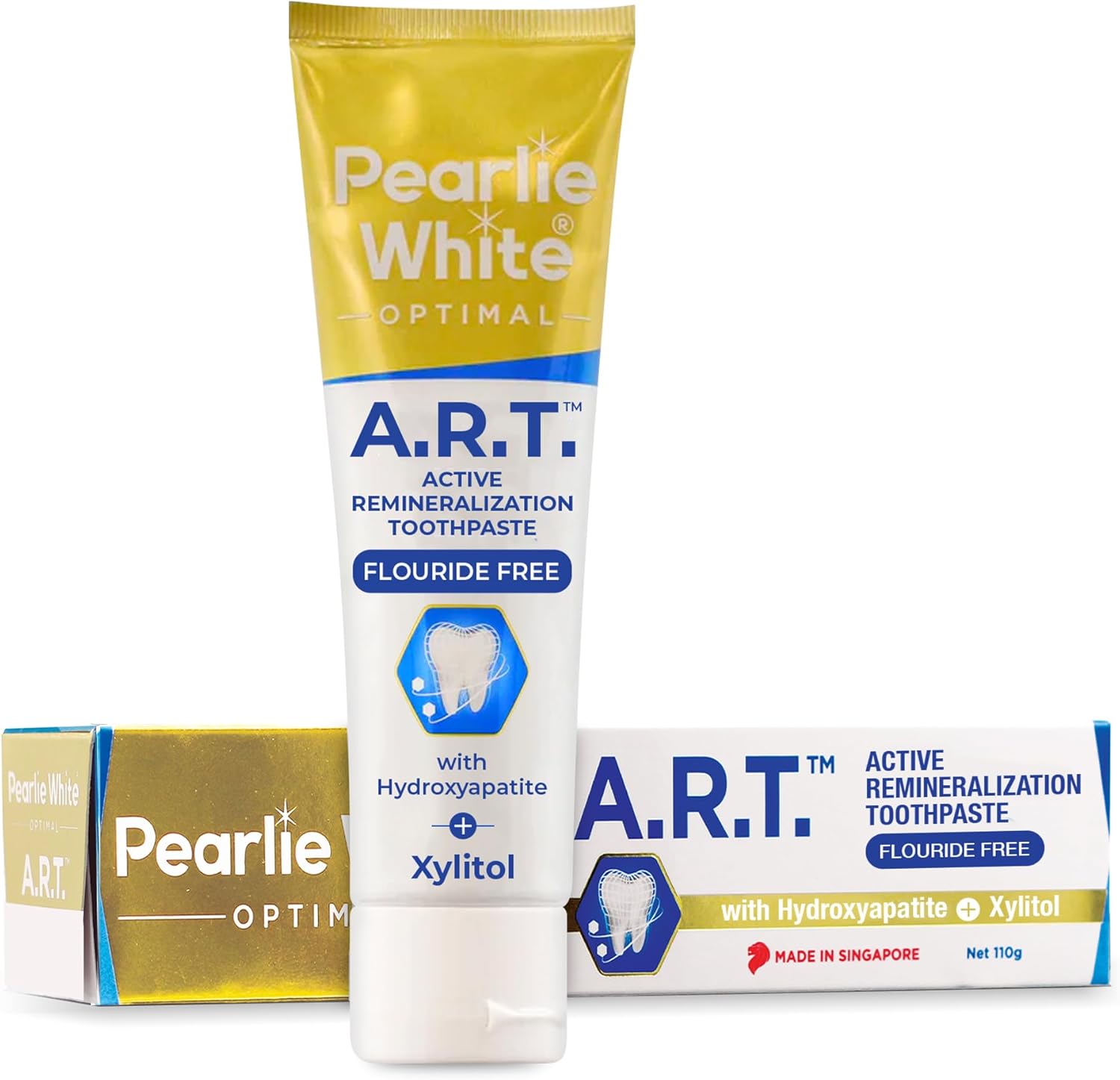 Pearlie White Active Remineralization Toothpaste - Fluoride Free (3.8oz ...