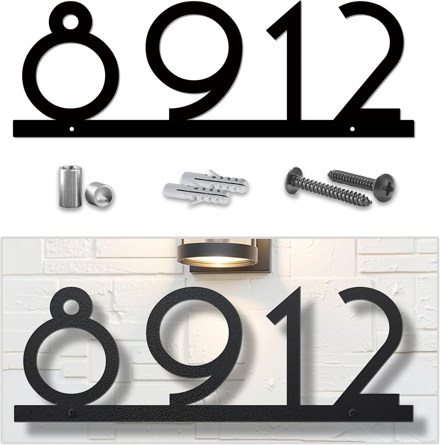 Amazon.com: Vanskee House Numbers for Outside: Metal Modern Address ...