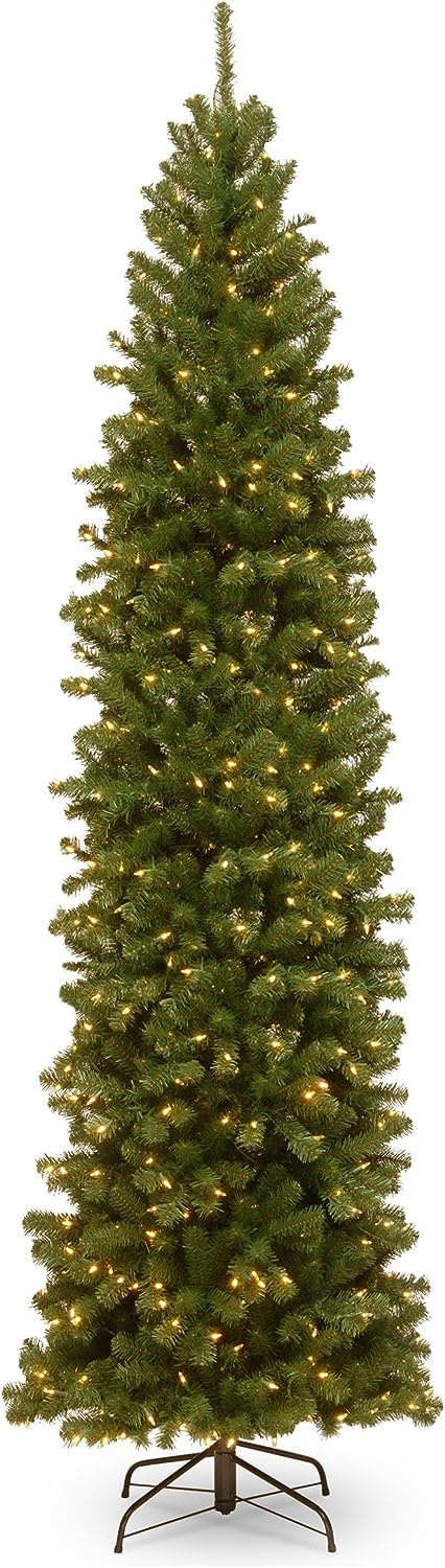 Amazon.com: National Tree Company Artificial Giant Slim Christmas Tree ...