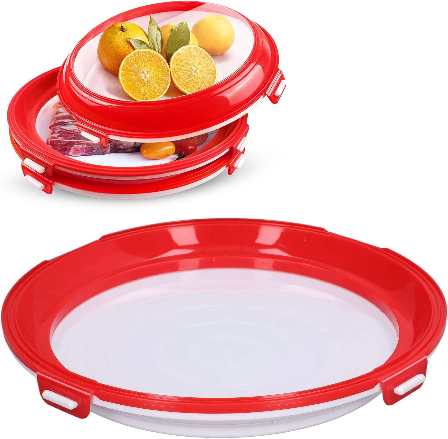 TATAY Set 4 cold meat container, with lid and body removed, in four ...