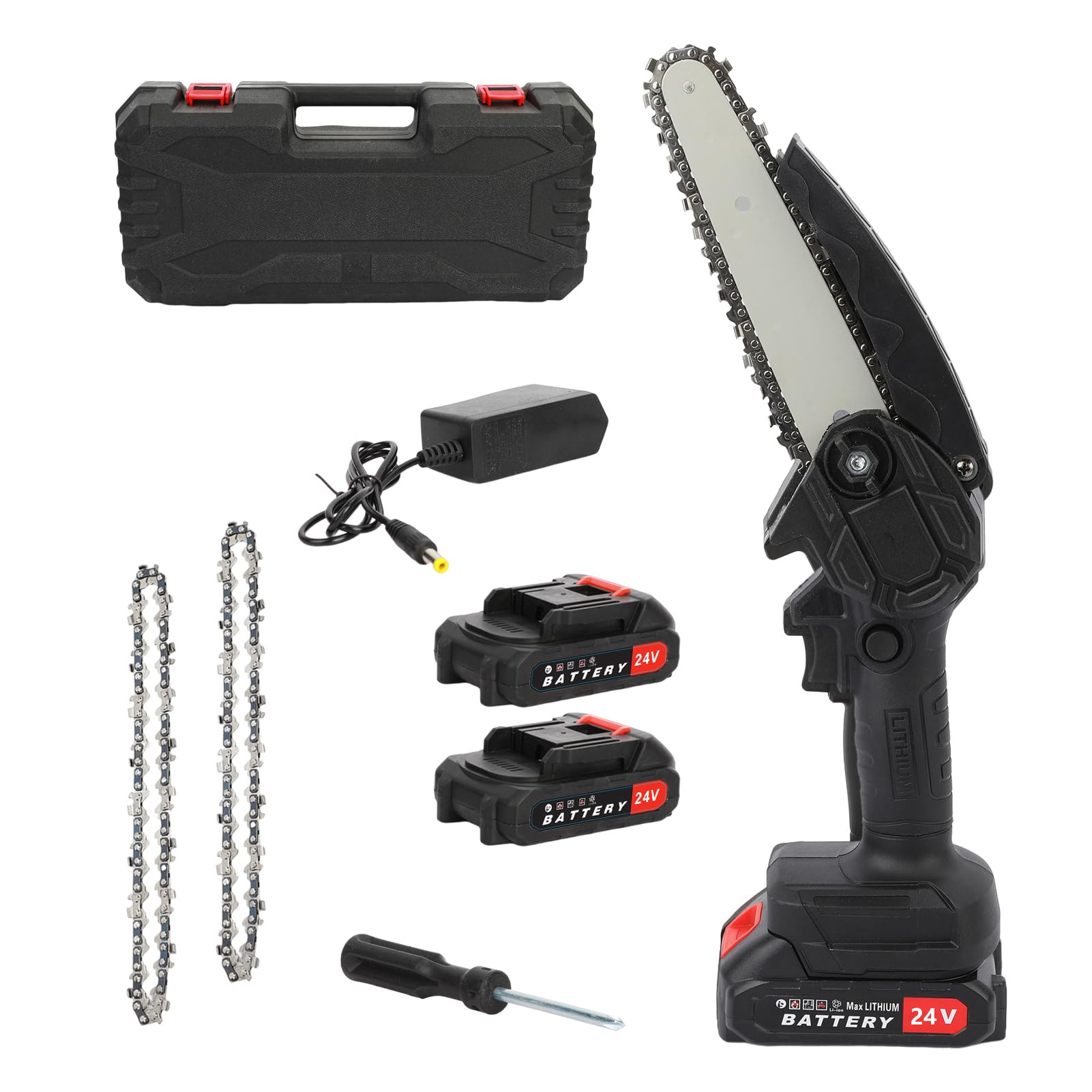 Mini Electric Chain Saw， Portable Cordless Chain Saw, 6 inch Mini Chain ...