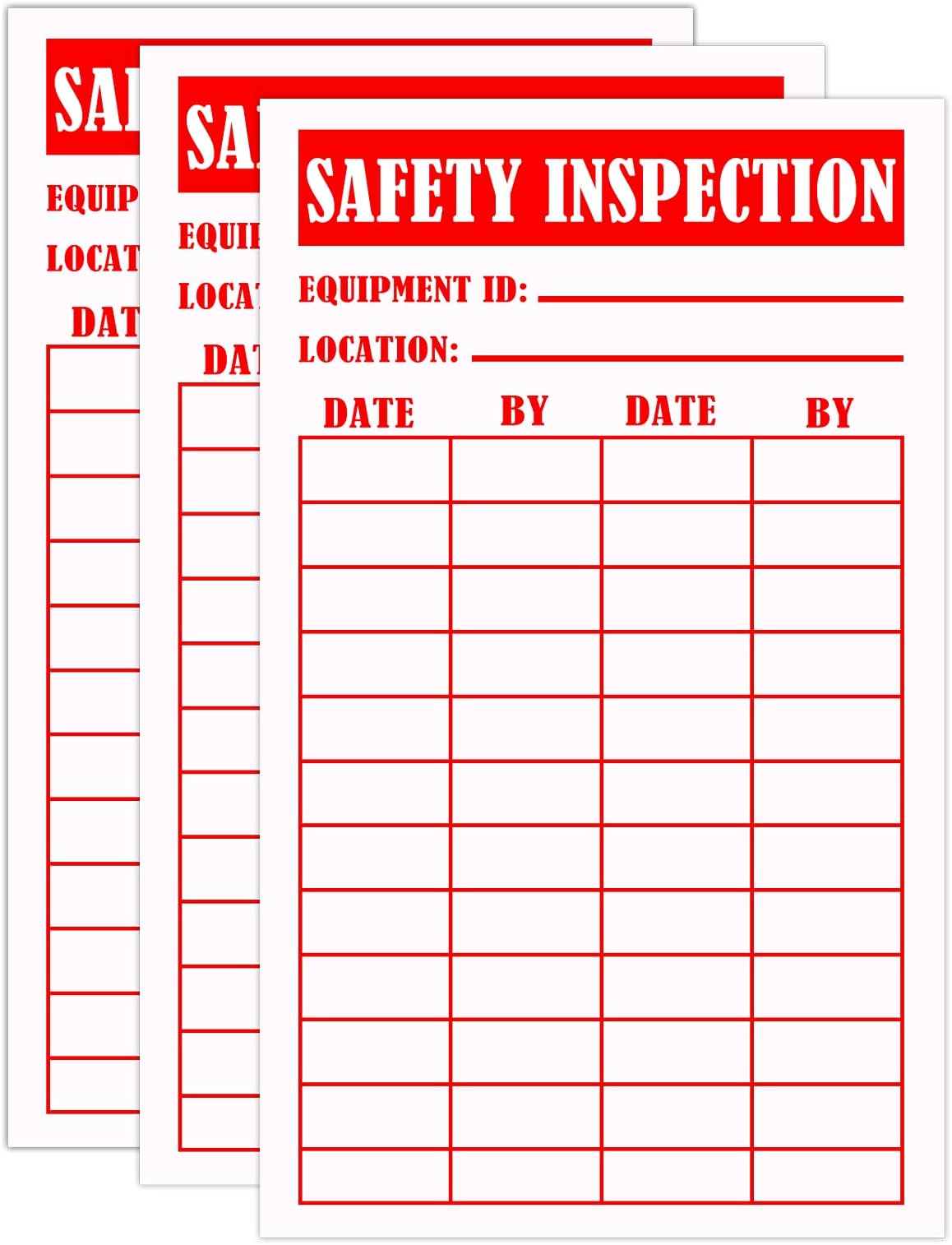 Amazon.com: Top label Safety Inspection Tag for Accident Prevention,5x3 ...