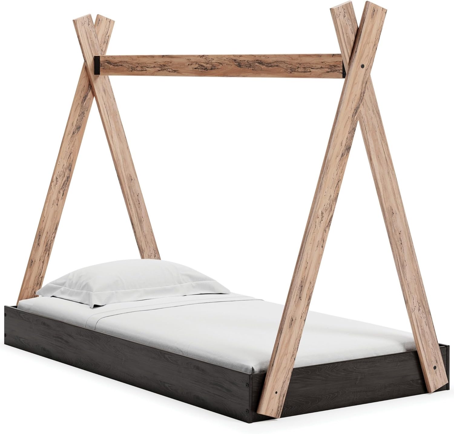 Amazon.com: Benjara Pipa Modern Twin Size Bed, Crossed Wood A Frame ...