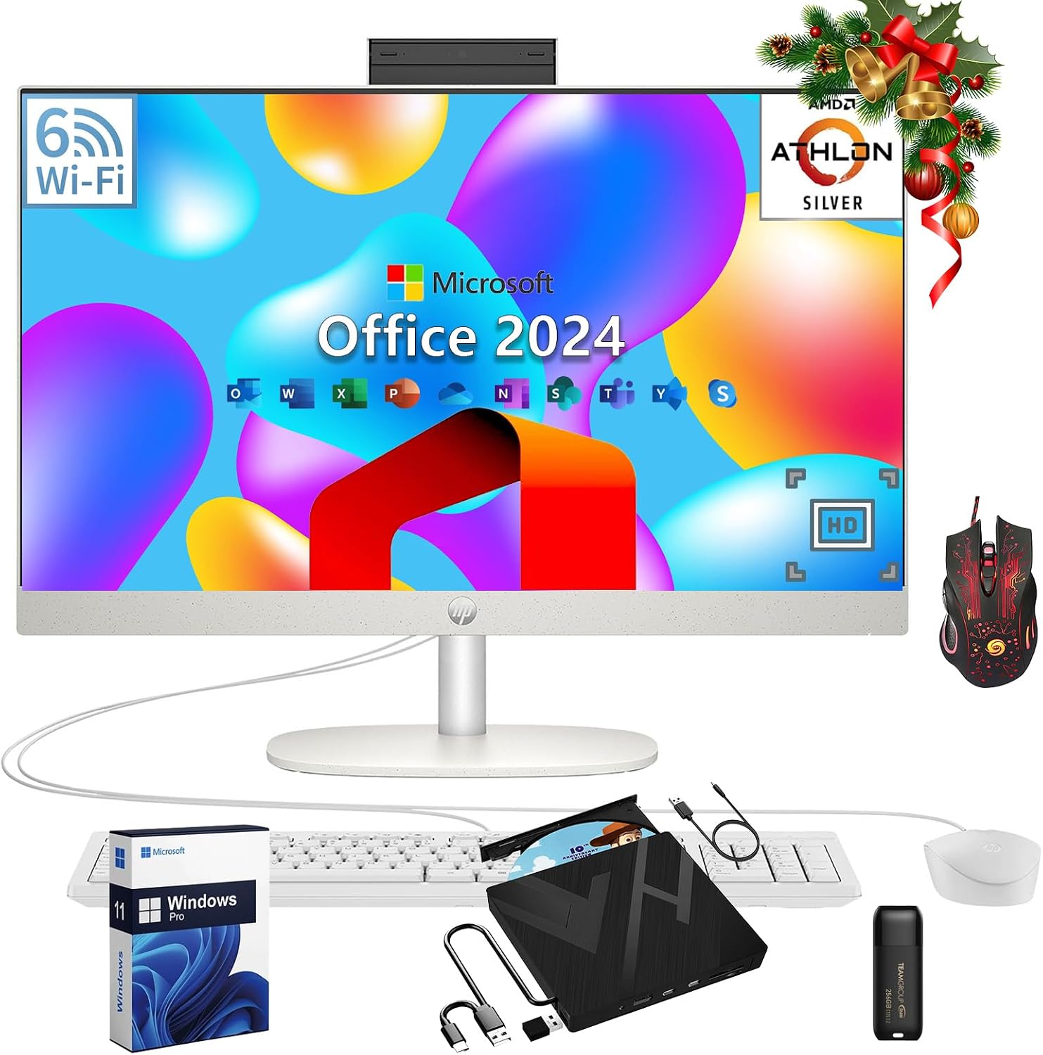 Amazon.com: HP All-in-One Desktop Computer - with Office 2024 Lifetime ...