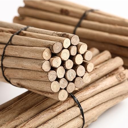 OULII Wood Sticks Log Sticks for DIY Crafts Photo Props 4inch Pack of ...
