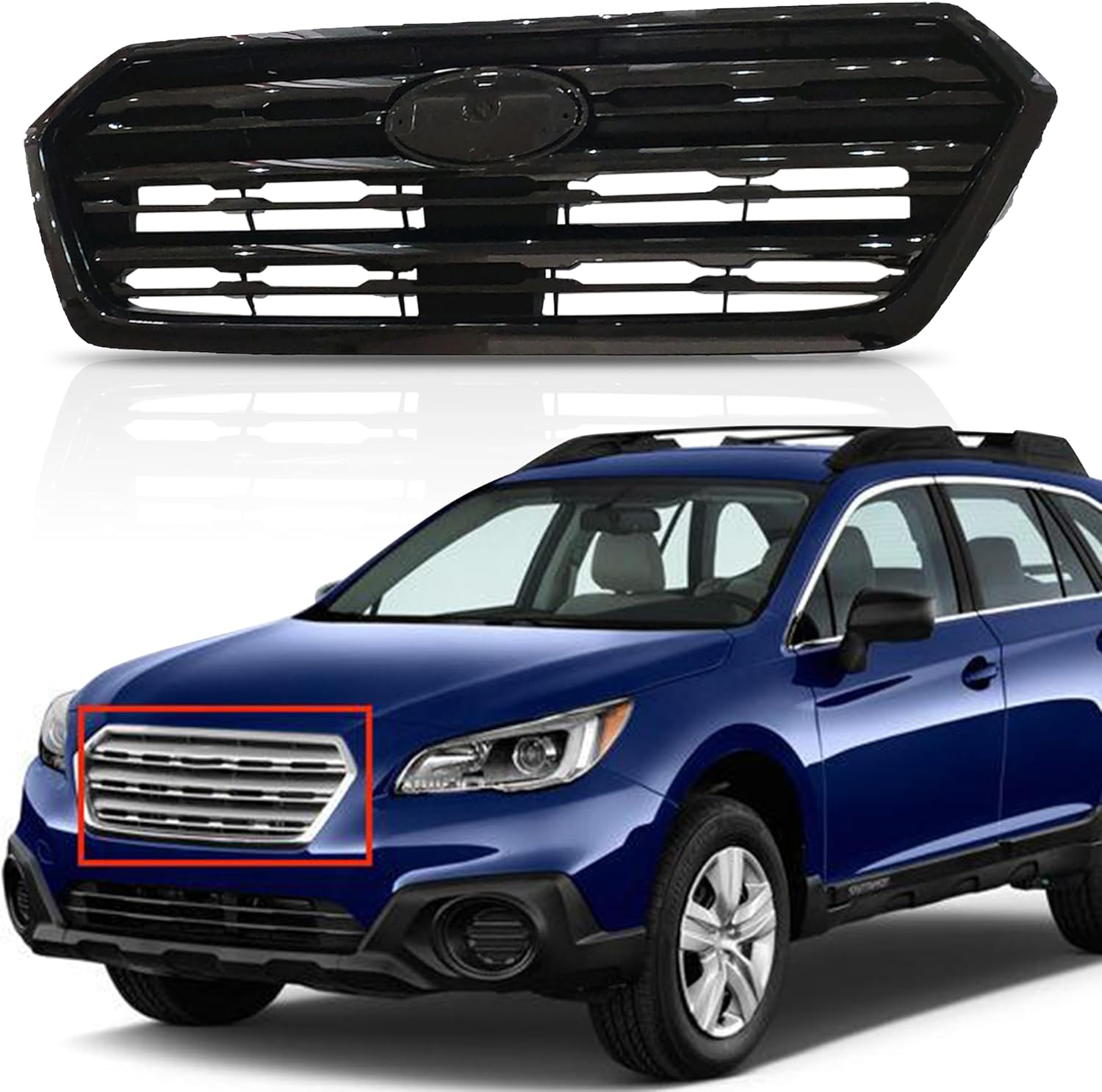 Amazon.com: UnayKolb Front All Glossy Black Bumper Grill For 2015 2016 ...