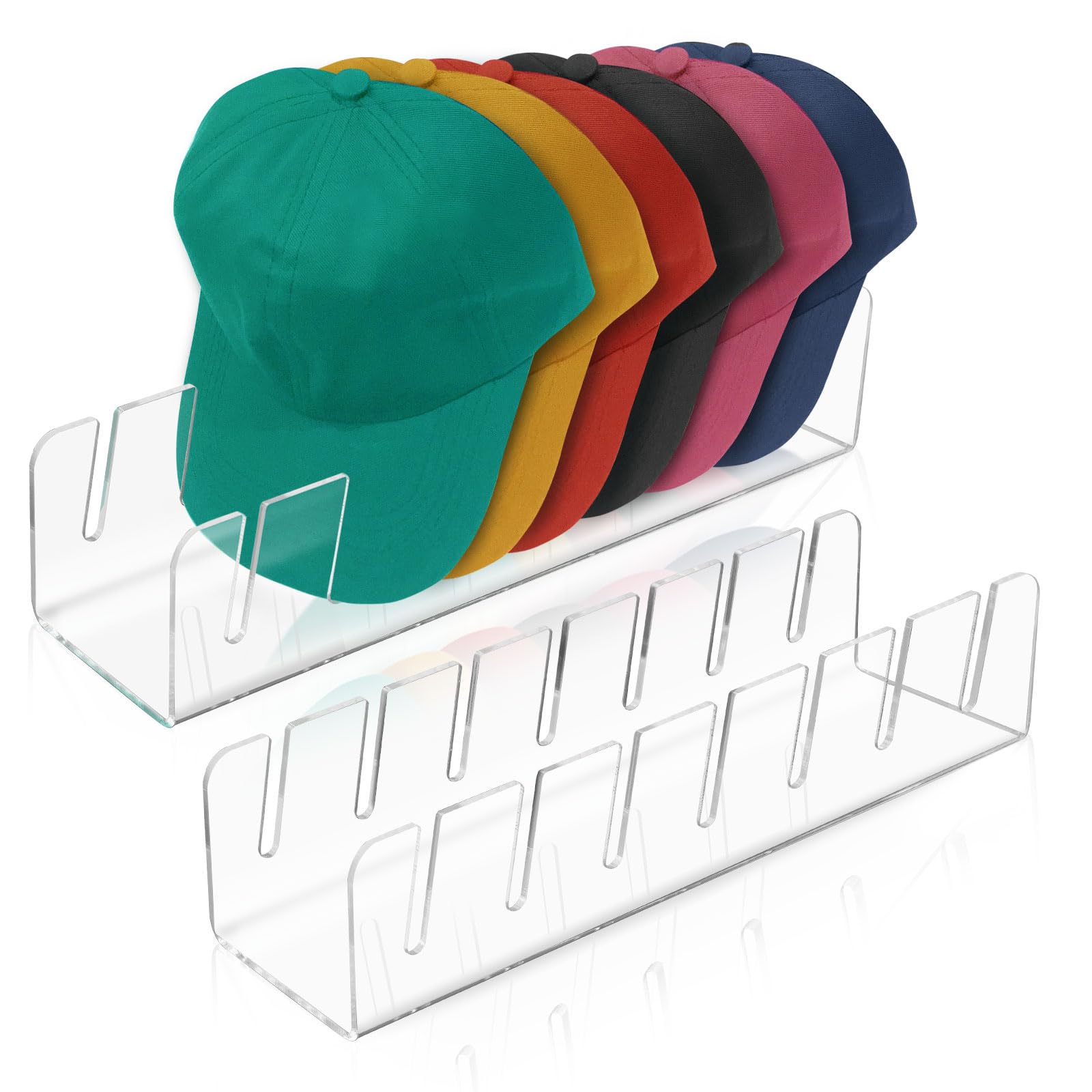 Amazon.com: 2PCS Hat Stand Acrylic Hat Stand Hat Baseball Racks No ...