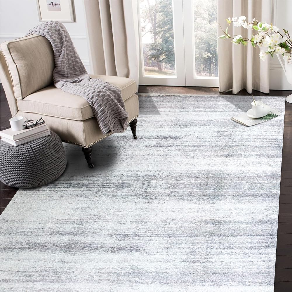 Amazon.com: Griclner Area Rug 5FTX8FT Modern Graphite Rug Collection ...