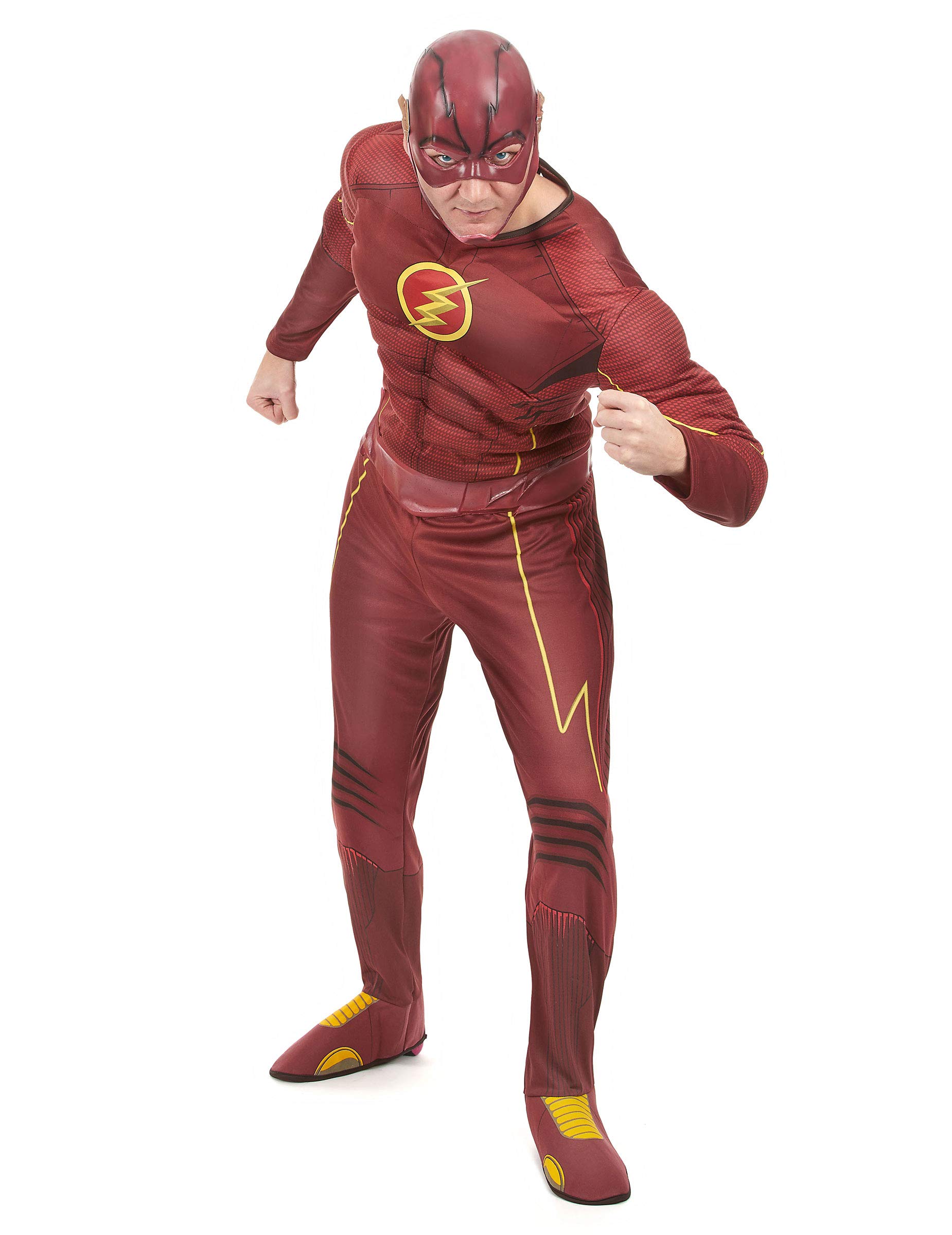 Snapklik.com : Rubies Mens Dc Comics Deluxe Flash Adult Sized Costumes