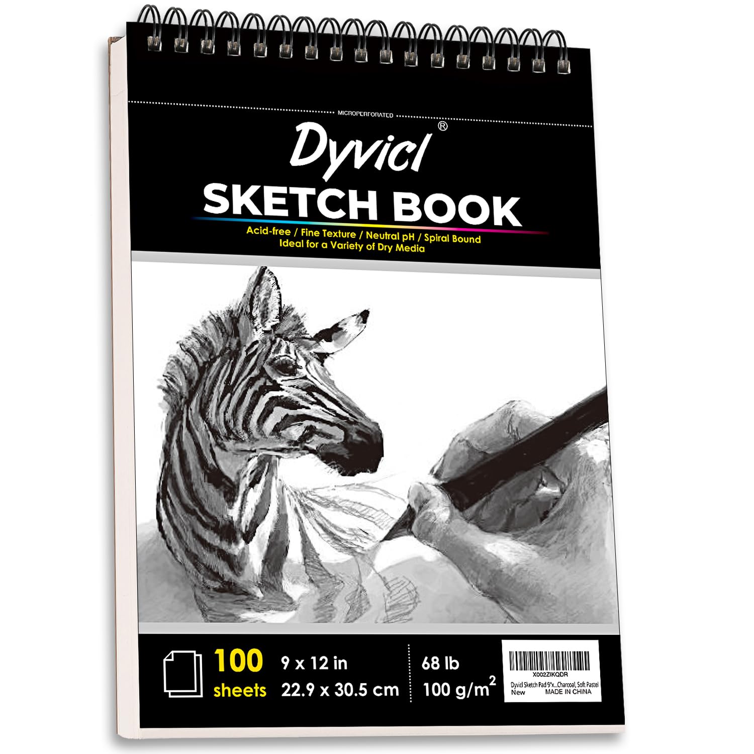 Snapklik.com : Sketchbook 9"x12", 68 Lb/100 GSM, 100 Sheets, Spiral ...