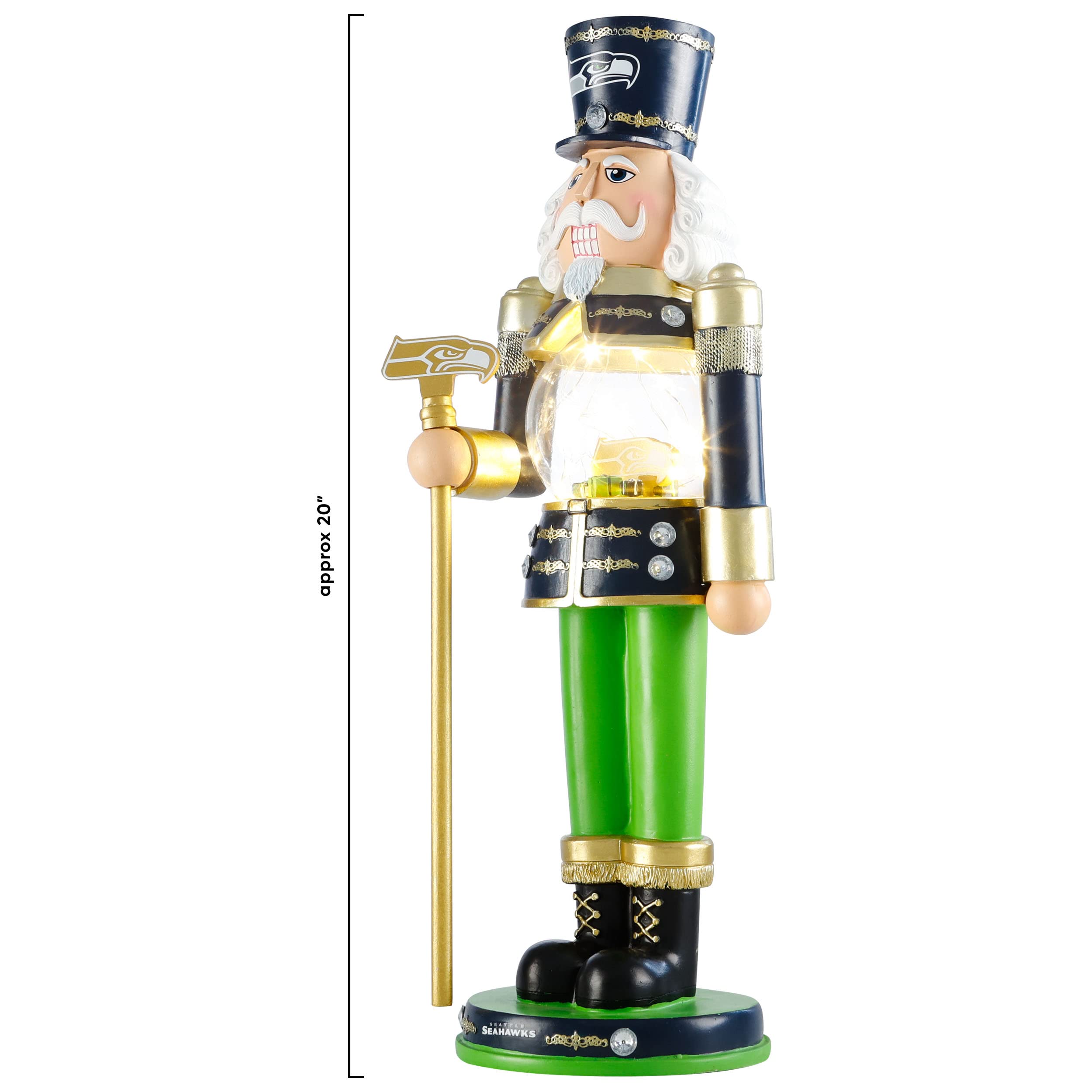 FOCO Seattle Seahawks NFL Light Up Nutcracker