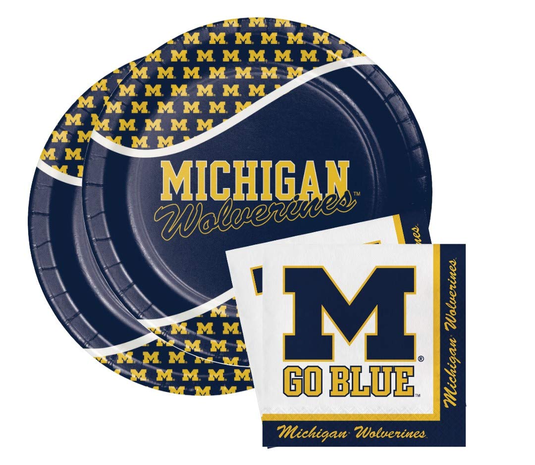 Amazon.com: NCAA Creative Converting Michigan Wolverines Party Bundle 9 ...