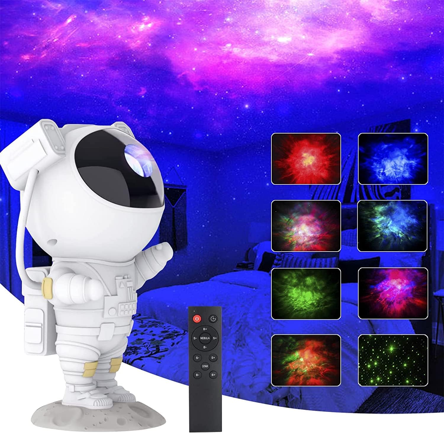 Star Projector Galaxy Night Light, Tiktok Astronaut Space Projector ...