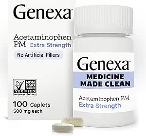 Amazon.com: Genexa Clean Acetaminophen Extra Strength, Dye Free Pain ...