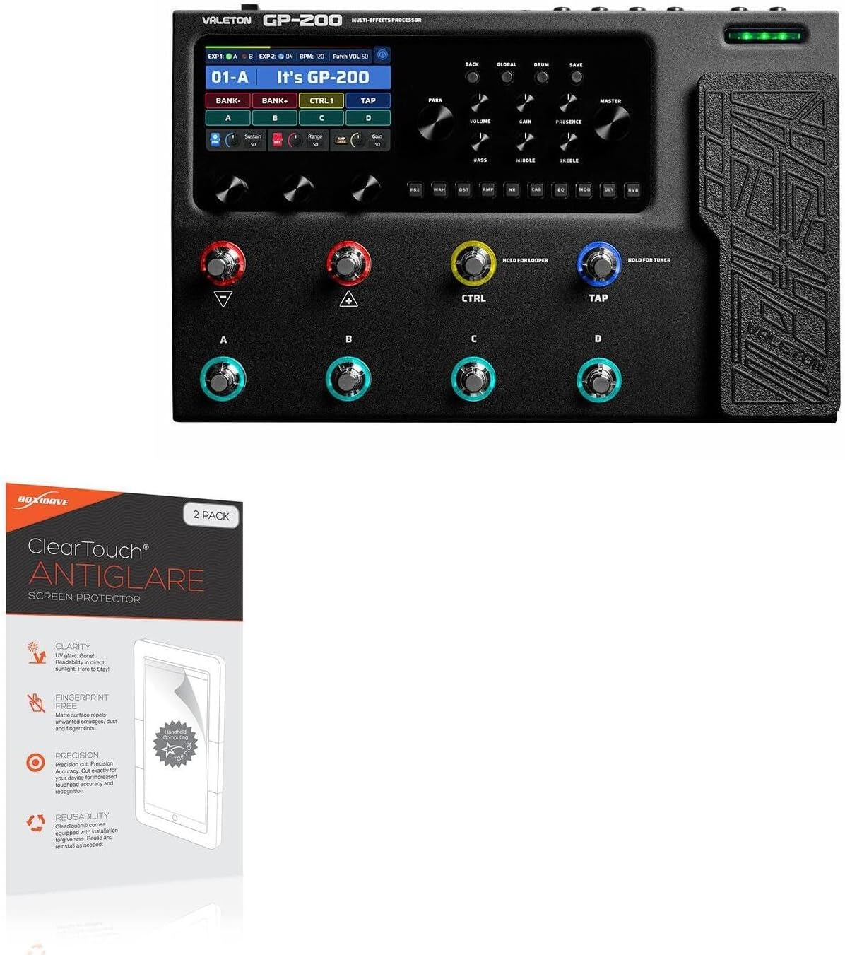 Amazon.com: BoxWave Screen Protector Compatible with Valeton GP-200 ...