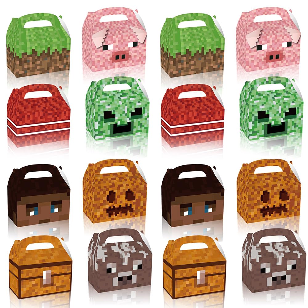 Amazon.com: Pixel Party Candy Gift Bags, 16 Pcs Pixel Family Goodie ...