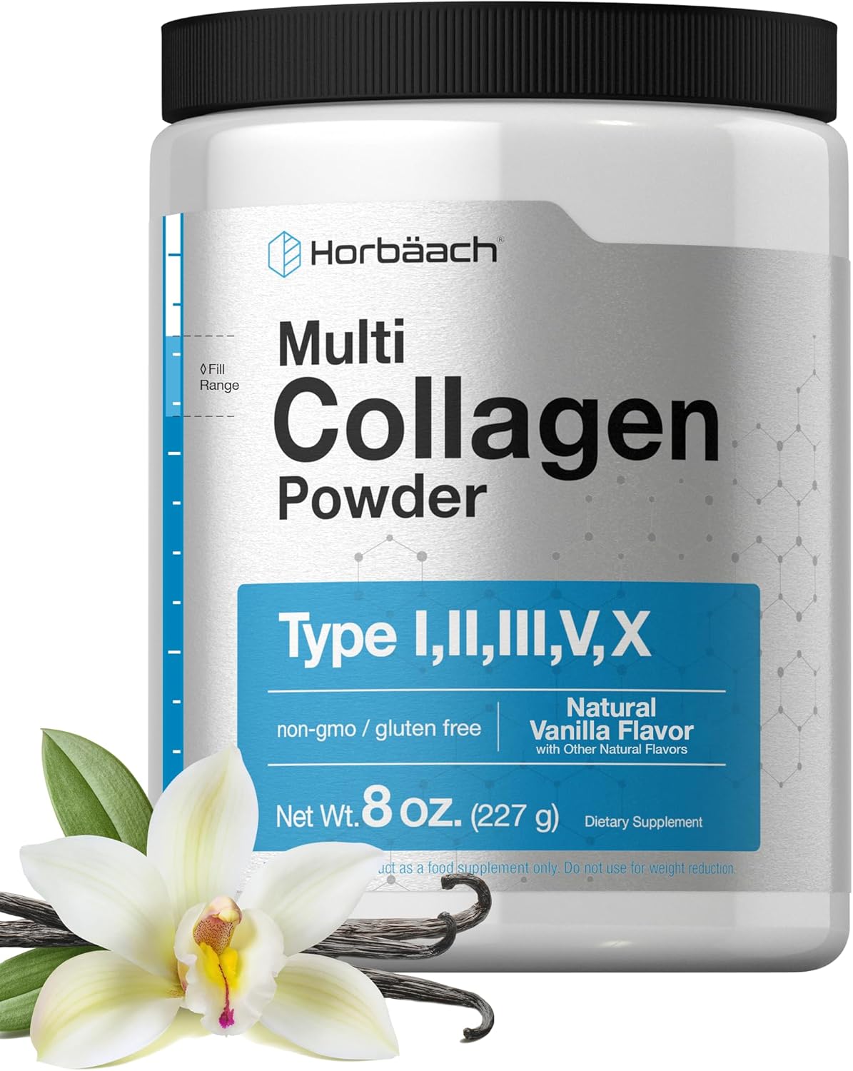 Amazon.com: Horbäach Multi Collagen Powder 8oz | Vanilla Flavored ...
