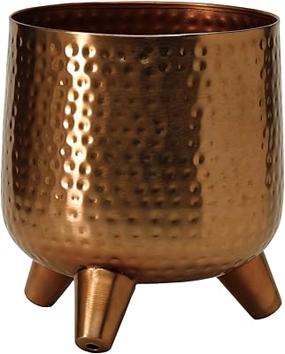 Amazon.com : MyGift 5 and 6 Inch Modern Hammered Copper Tone Metal ...