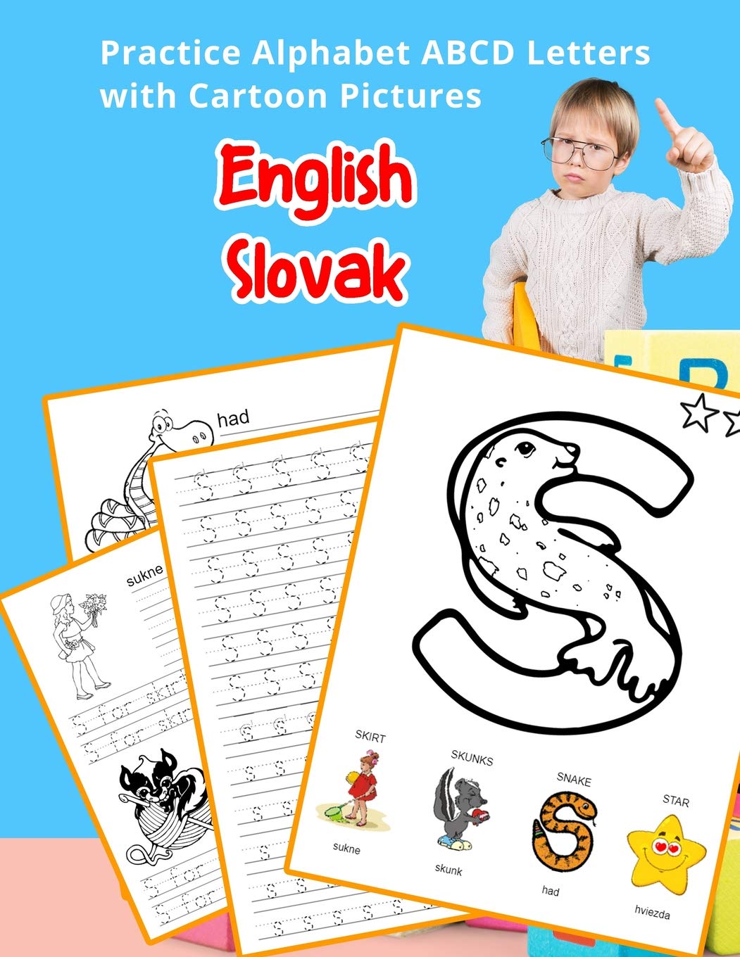 English Slovak Practice Alphabet Abcd Letters With Cartoon Pictures ...