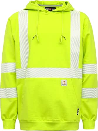 Amazon.com: BOCOMAL FR Hoodies Pullover High Visibility 7.5oz Lightweight Non Fleece Hi vis ...