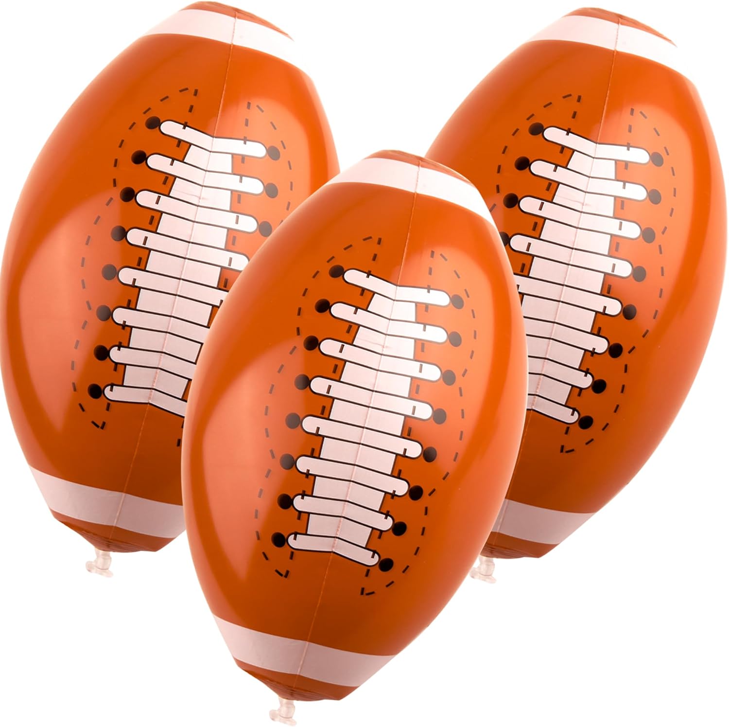 3 Pack 27 Inch Inflatable Football Large Blow up Football Beach Balls ...