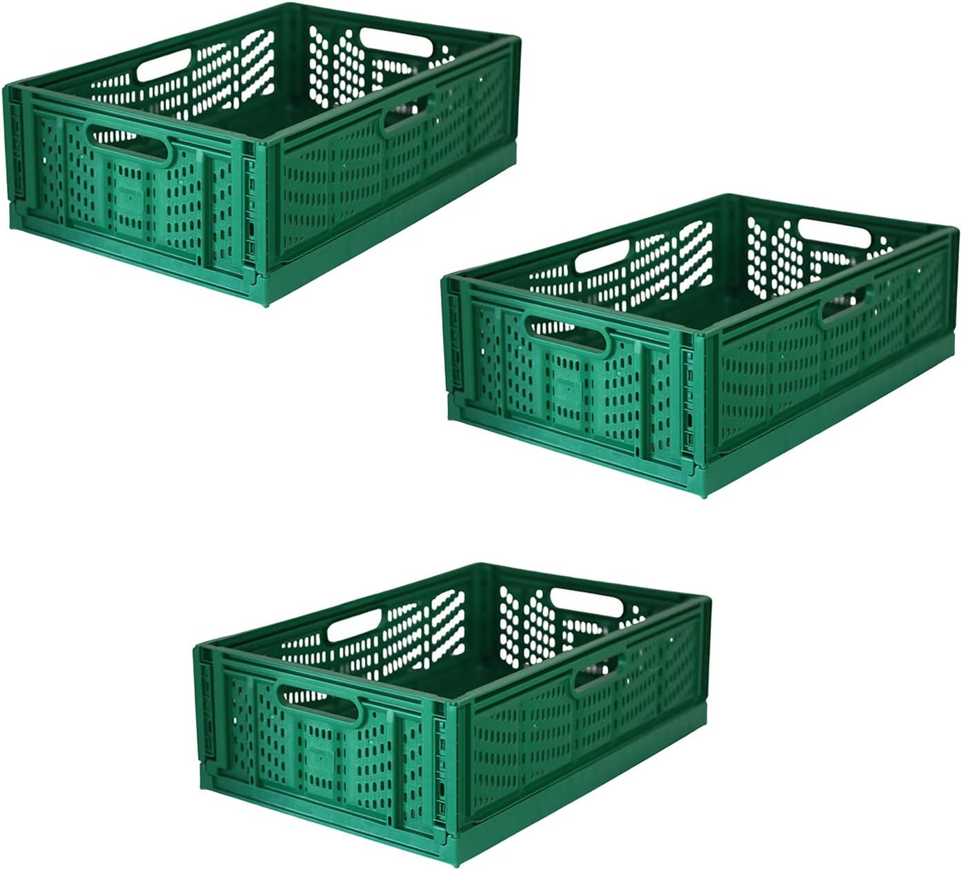 Solent Plastics Pack of 5 x 32 Litre Extra Strong Folding Plastic ...