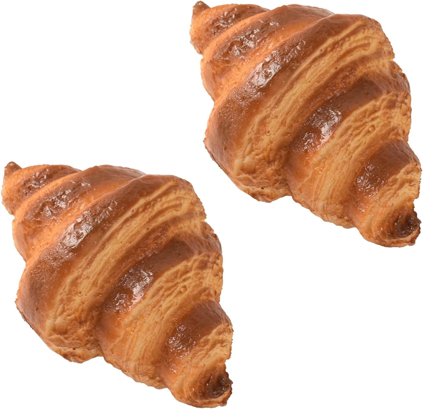 Amazon.com: Luckforest Artificial Croissants, 2 Pcs Simulate Bread Fake ...