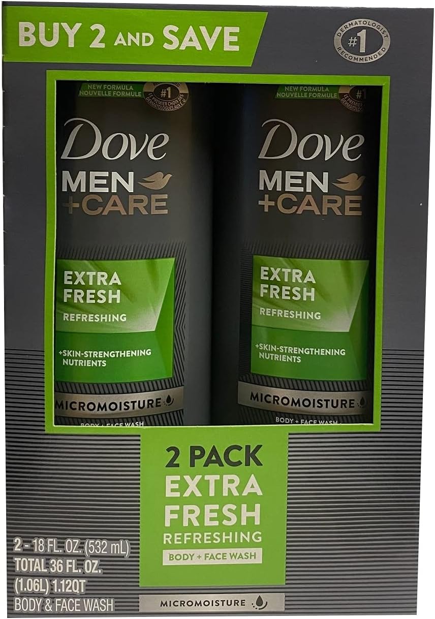 Amazon.com : Dove Men+Care Body Wash, Extra Fresh 18 oz, Twin Pack ...