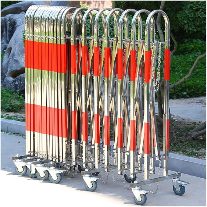 XXIOJUN Metal Expandable Barricade, Folding Security Gate, Retractable ...